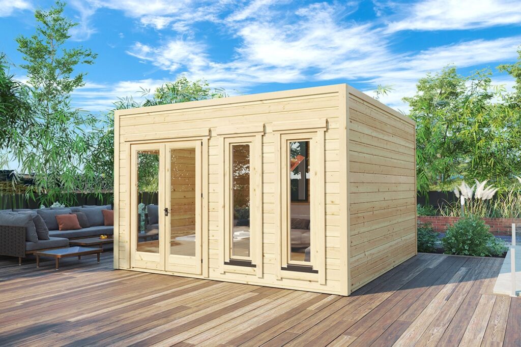 Modernes Gartenhaus "Olivia" 4x4m | Hansagarten24